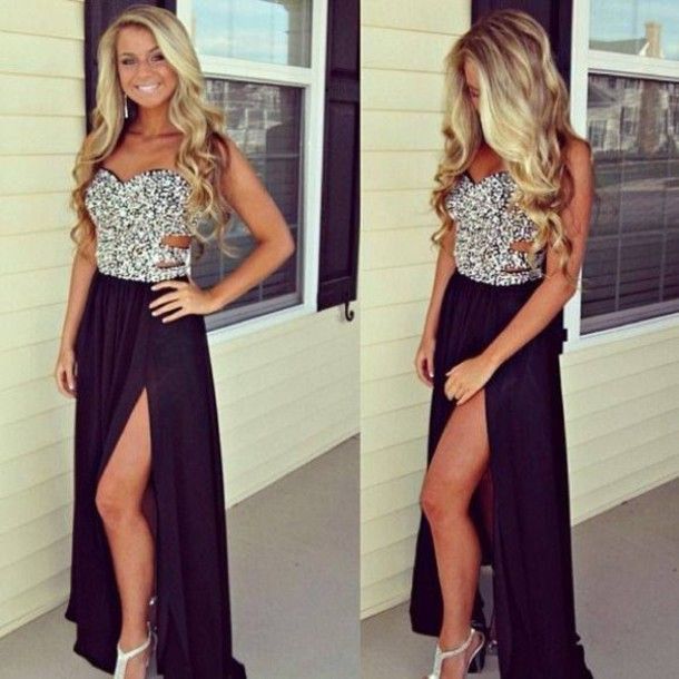 Black Prom Dress, Formal Prom Dress, Sleeveless Prom Dress, Backless ...